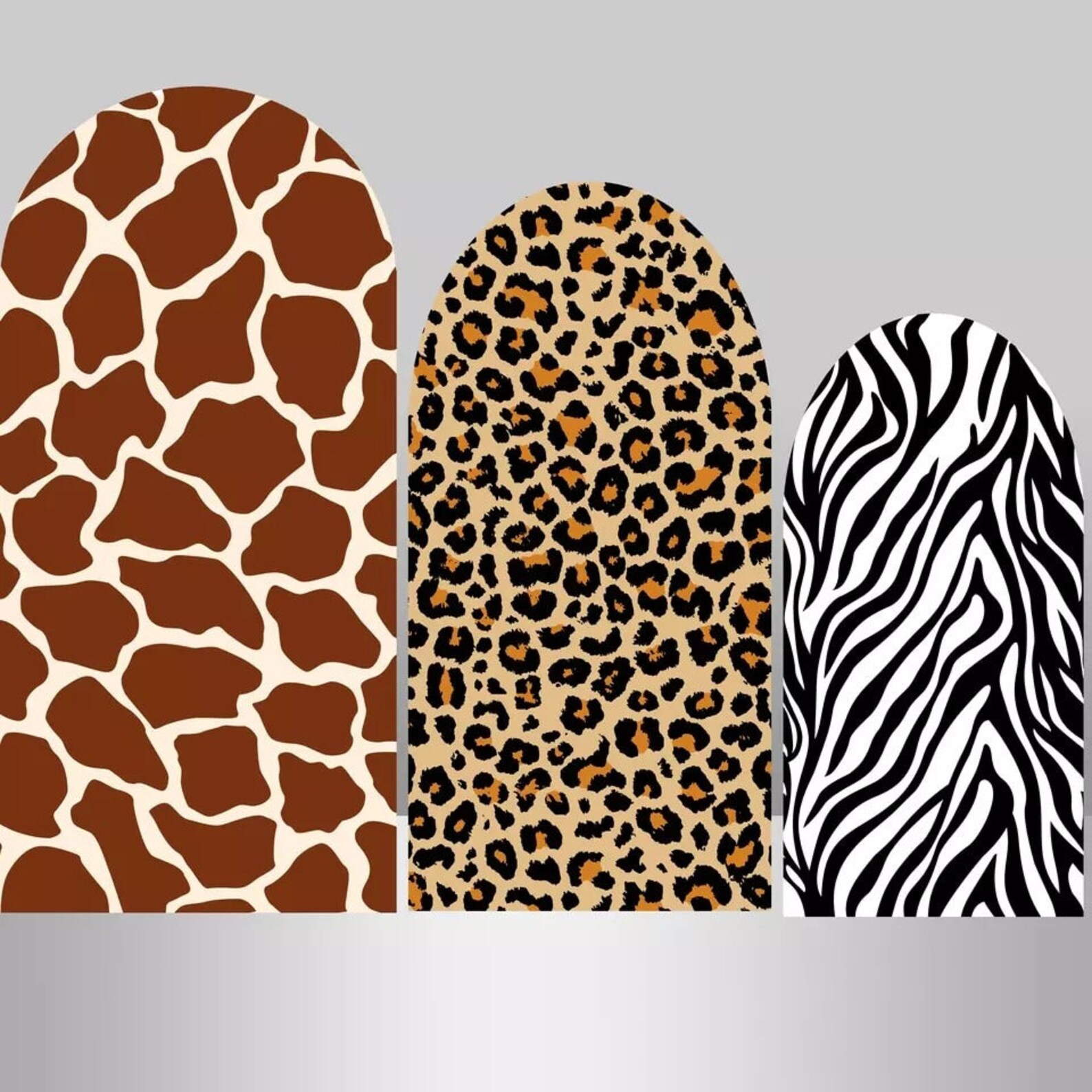 Animal Print Backdrops Covers, Jungle Animal Skin Covers, Baby Shower ...