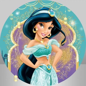 Princess Jasmine Backdrop Cover, Polyester Background Party Props ...