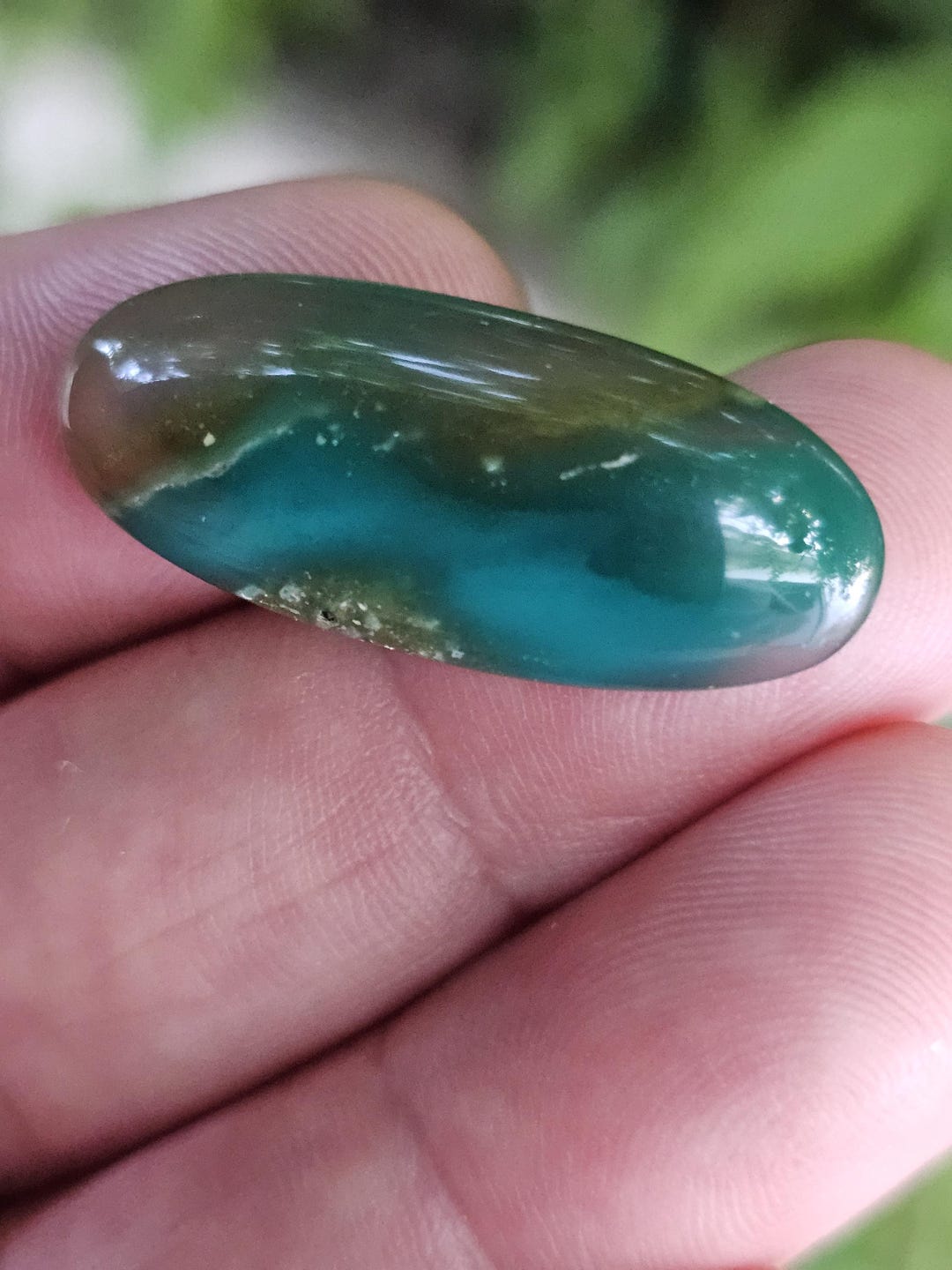 Green-blue Chrysoprase Cabochon: Natural Gemstone From Garut, Indonesia ...