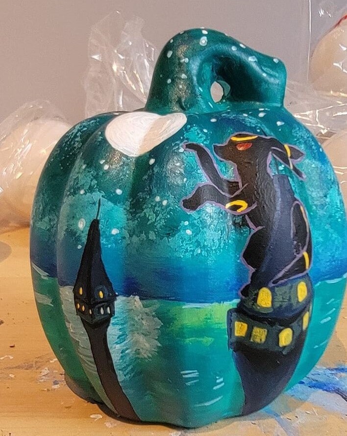 Umbreon Reaching for Moon Pumpkin - Etsy
