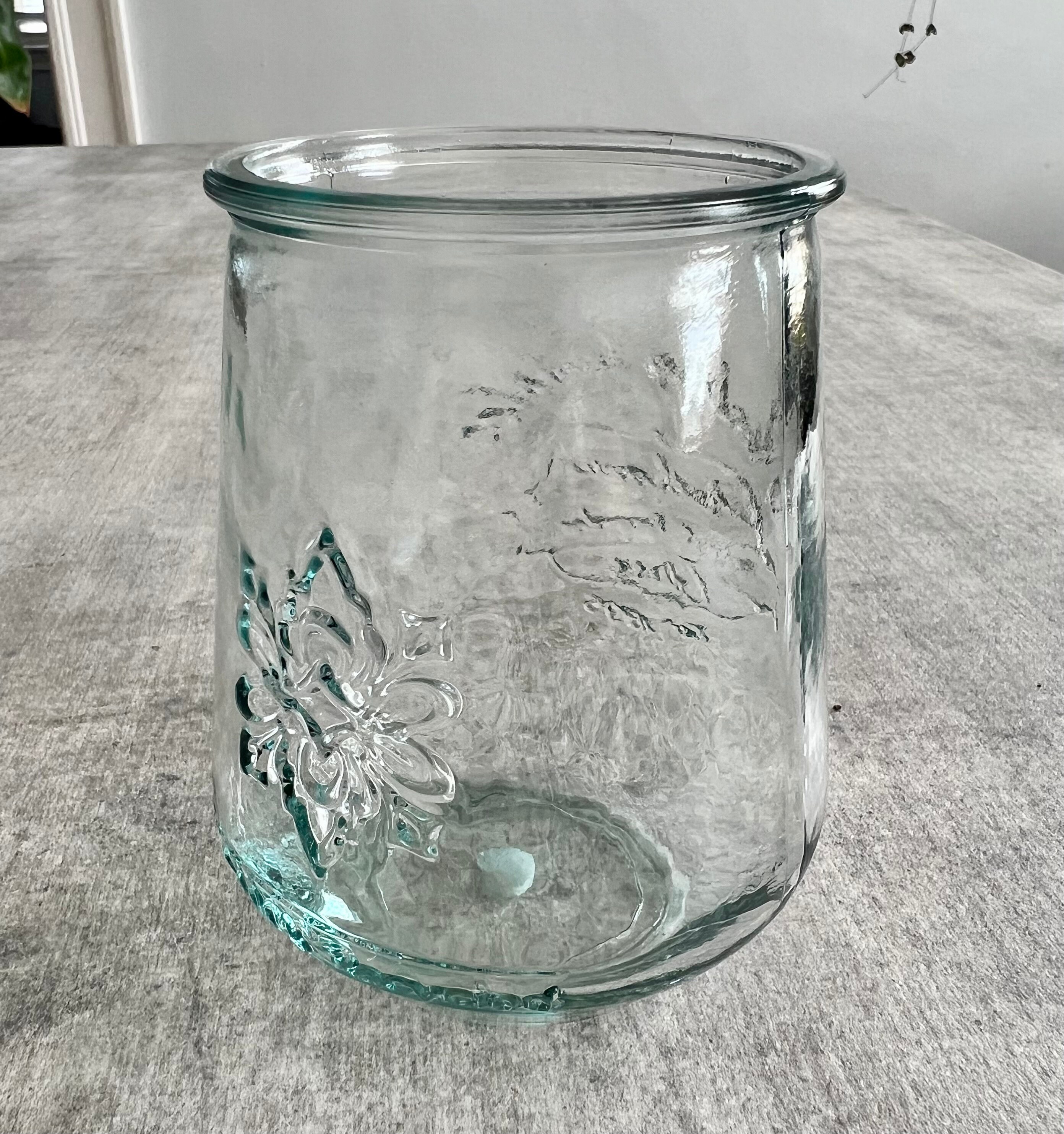 Small Clear Glass Planter With Drainage Hole - Etsy