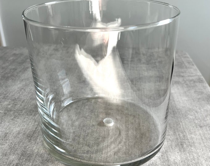 Large Clear Glass Planter With Drainage Hole - Etsy