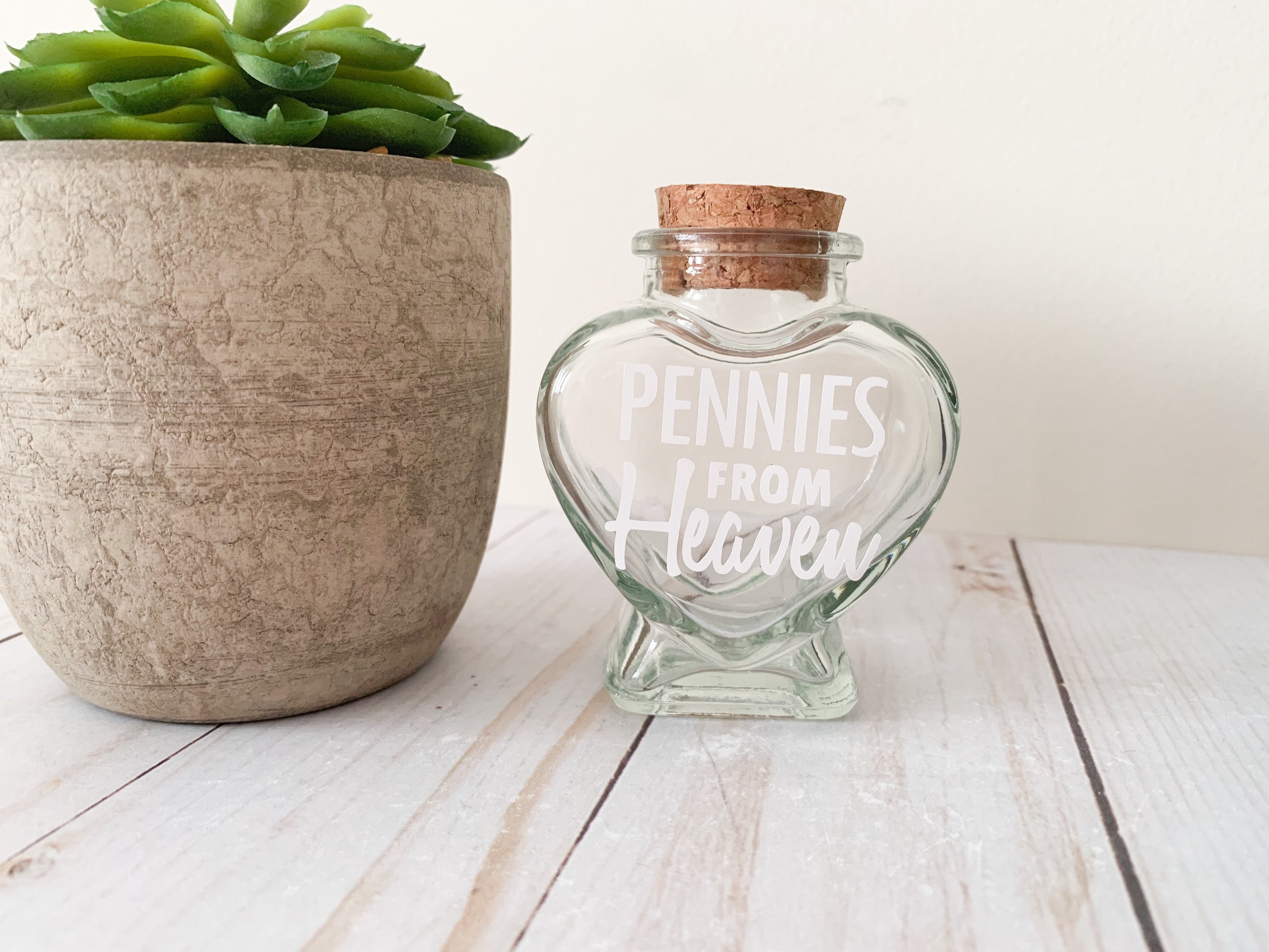 Pennies From Heaven Miniature Heart-shaped Bottle - Etsy