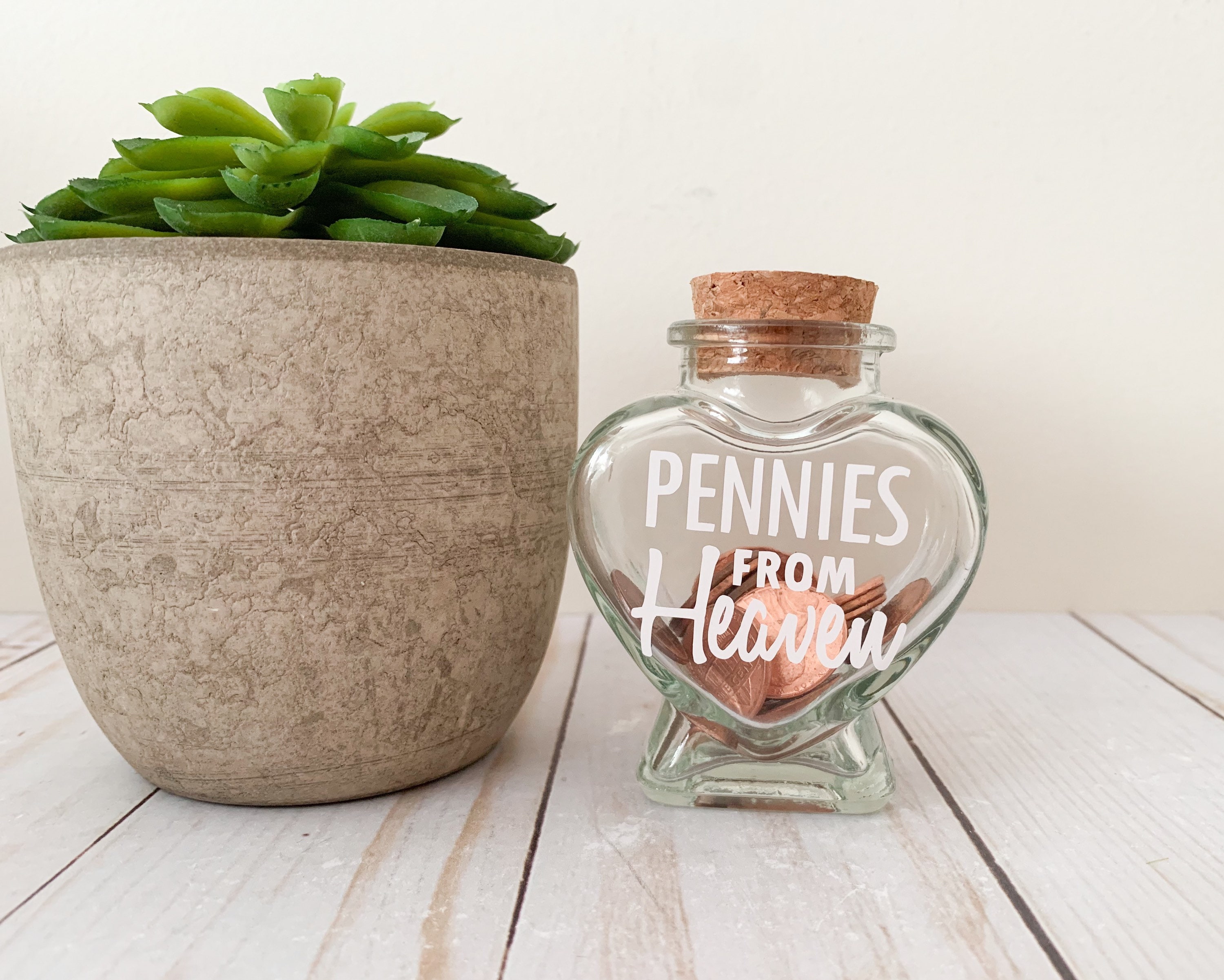 Pennies From Heaven Miniature Heart-shaped Bottle - Etsy