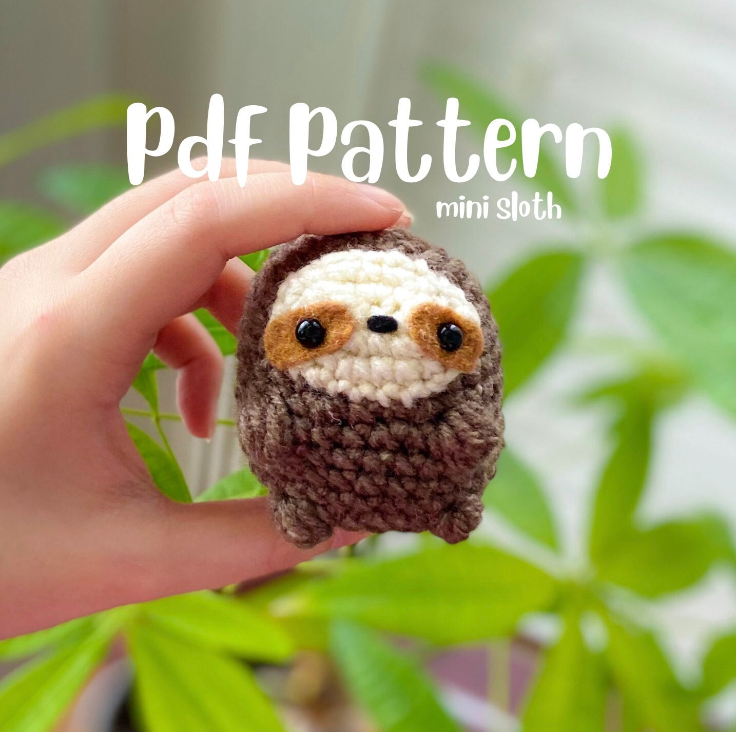 PDF PATTERN Beginner Crochet Sloth Pattern Cute Sloth - Etsy