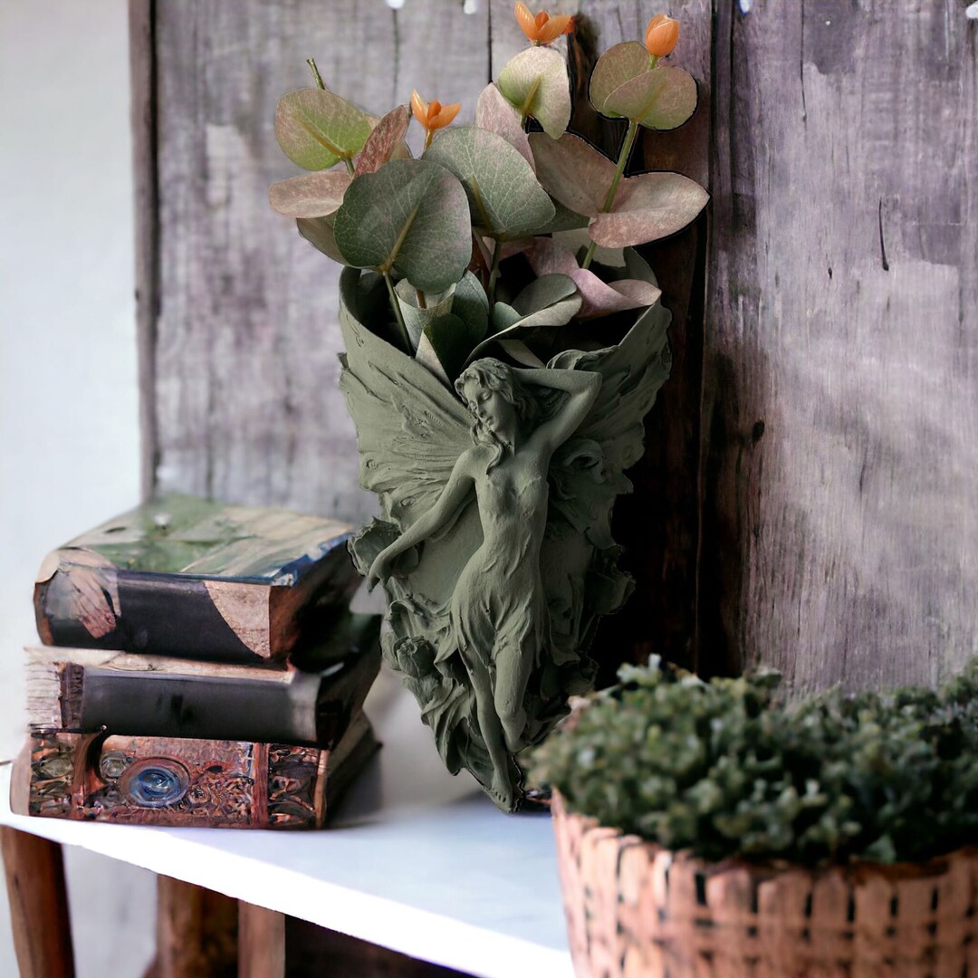 Wall Flower Planter for Home, Wall Planter Vase, Wall Plant Pot , Green ...