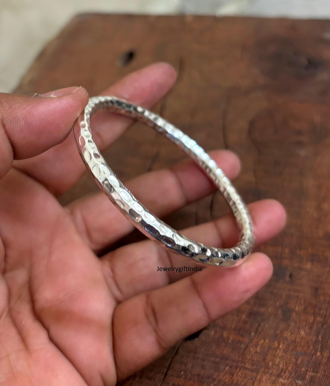 Handmade Heavy Sterling Silver Bangle: Thick Designer Wedding Bangle - Etsy