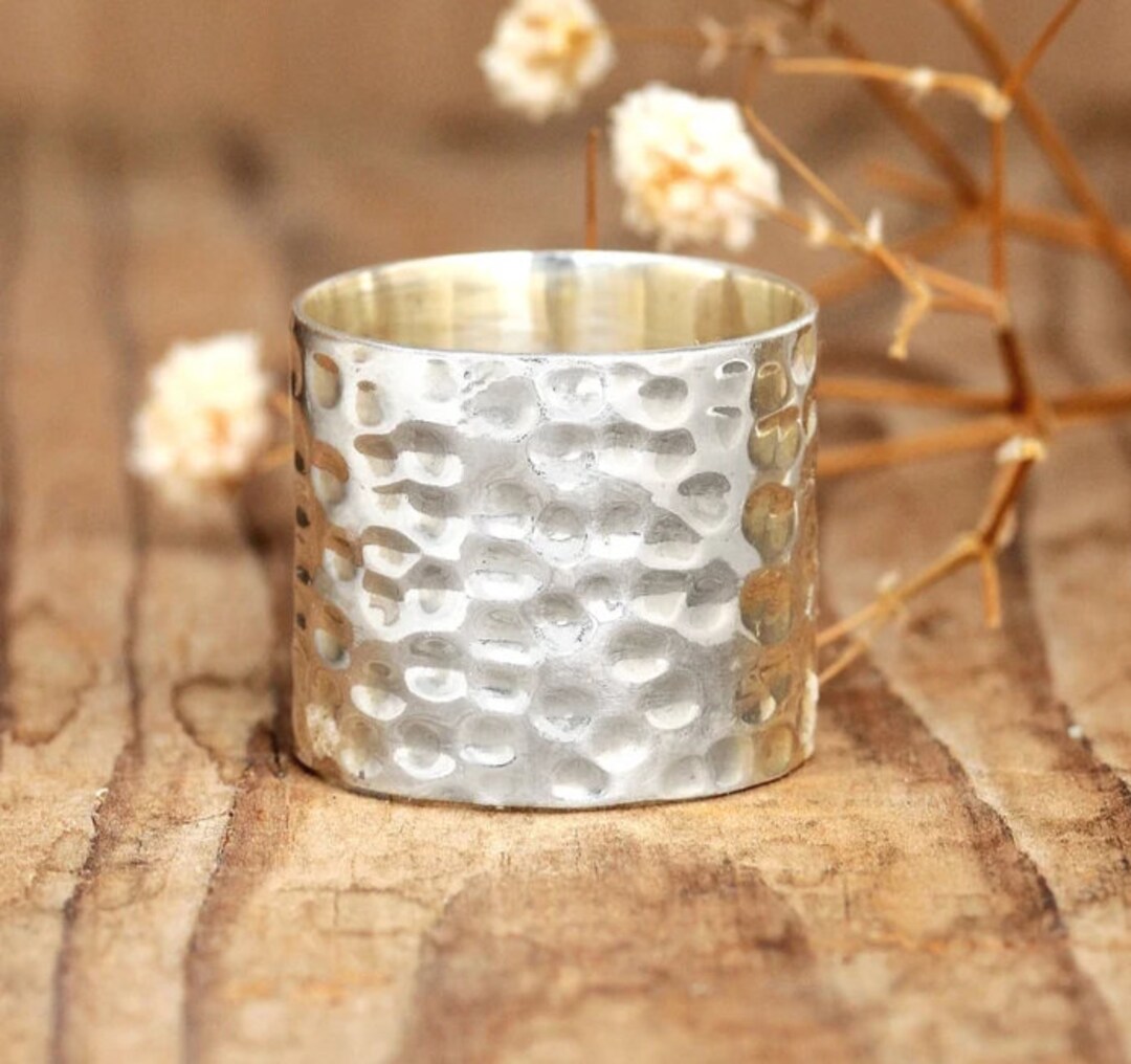 Cuff Ring 925 Sterling Silver Ring for Women Wide Band - Etsy