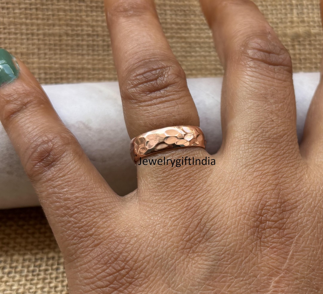 Solid Copper Band Ring, Handmade Copper Ring, Men and Women Solid ...