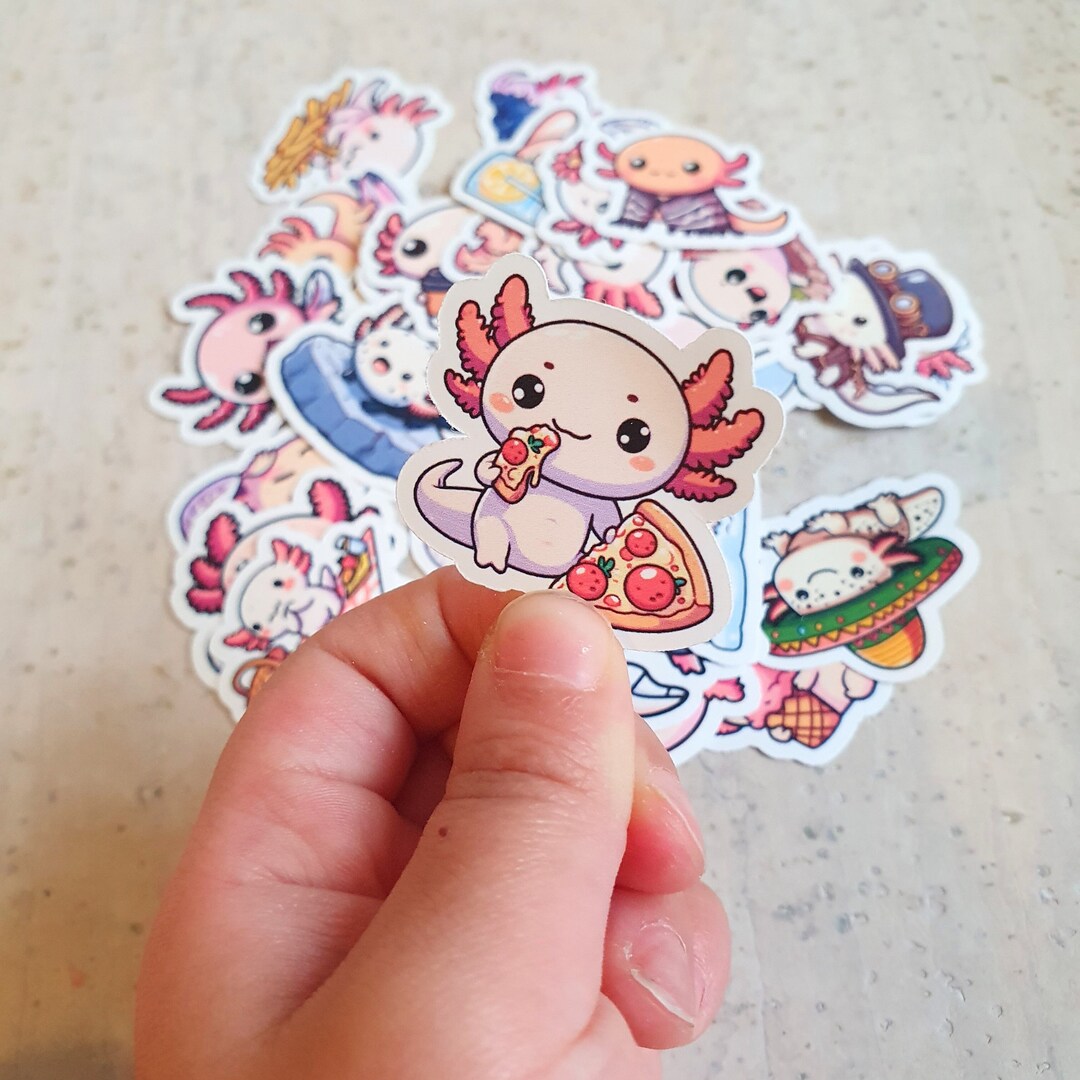 Axolotl Stickers - 35 Funny Stickers of Axolotls - Digital & Printed - Etsy
