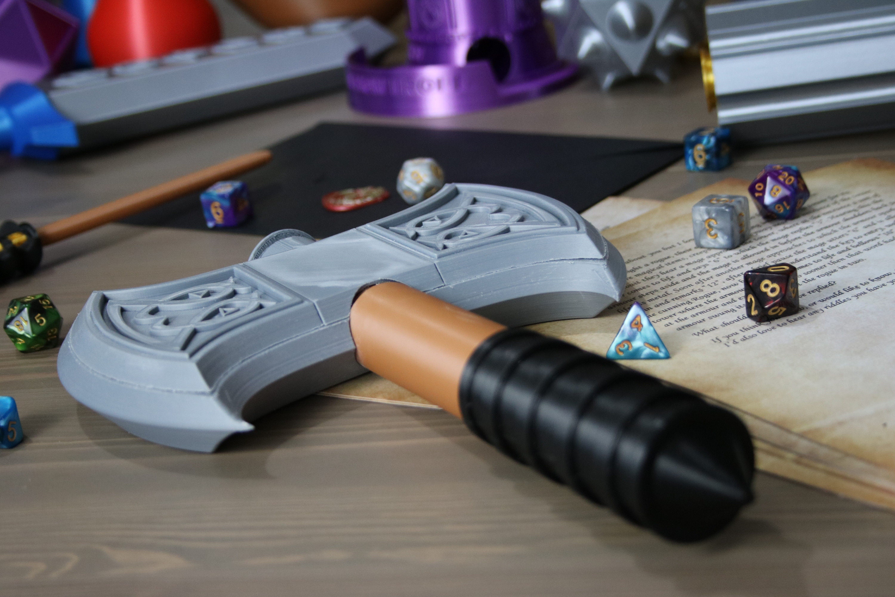 Battle Axe Dice Holder / Dice Tower / 3D Printed Dnd / Dungeons and ...