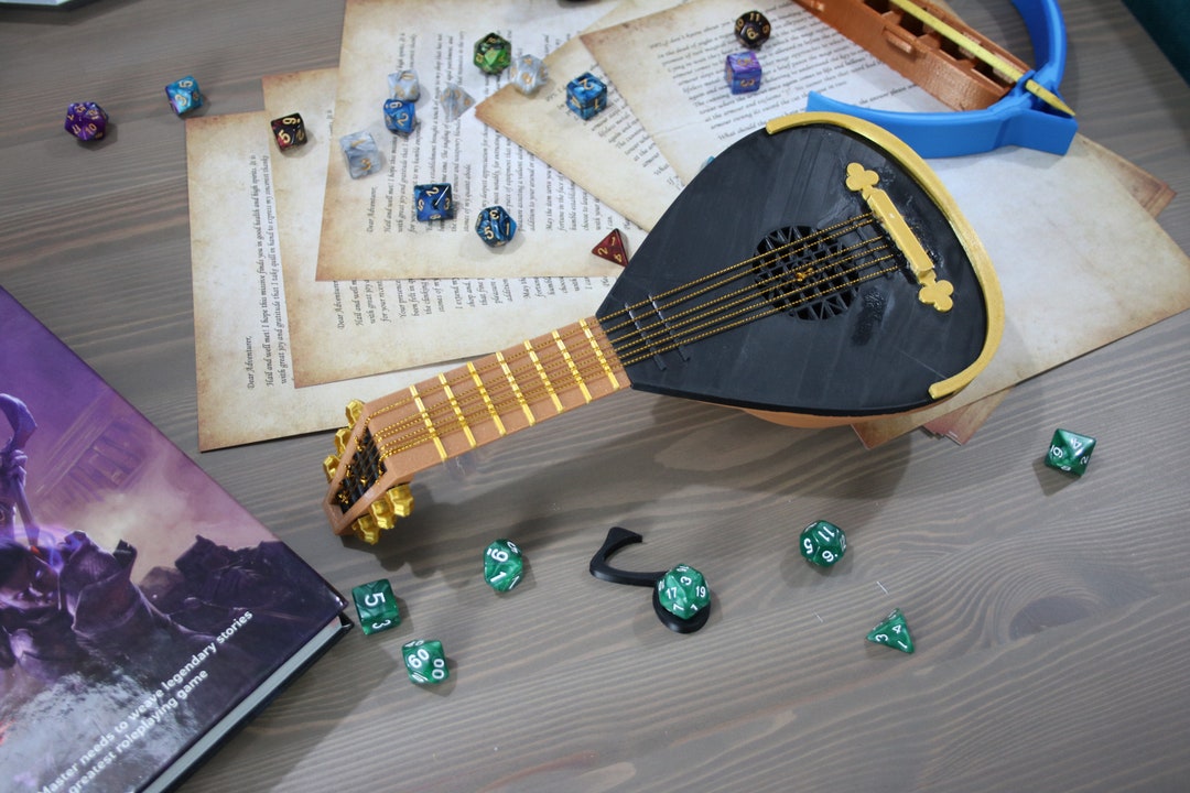 Lute Dice Holder / Bardic Inspiration Holder / 3D Printed Dnd ...