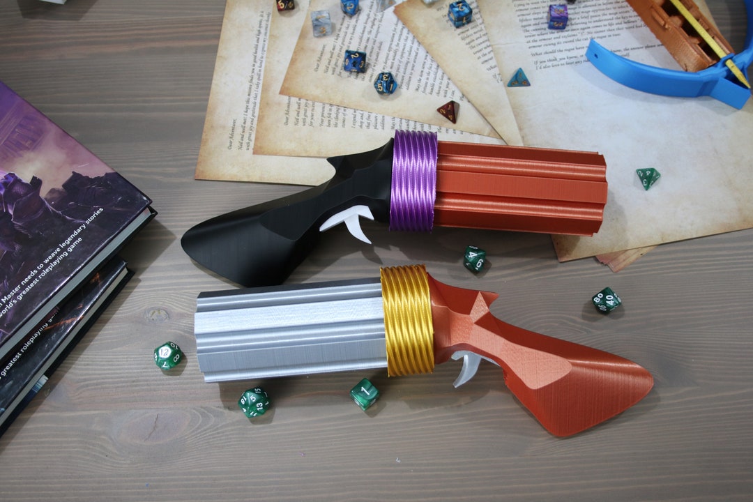 Artificer Pepperbox Dice Holder / 3D Printed Dnd Gun / Dice Tower ...