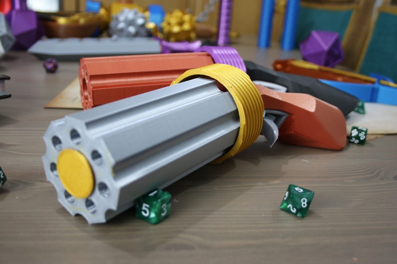 Artificer Pepperbox Dice Holder / 3D Printed Dnd Gun / Dice Tower ...