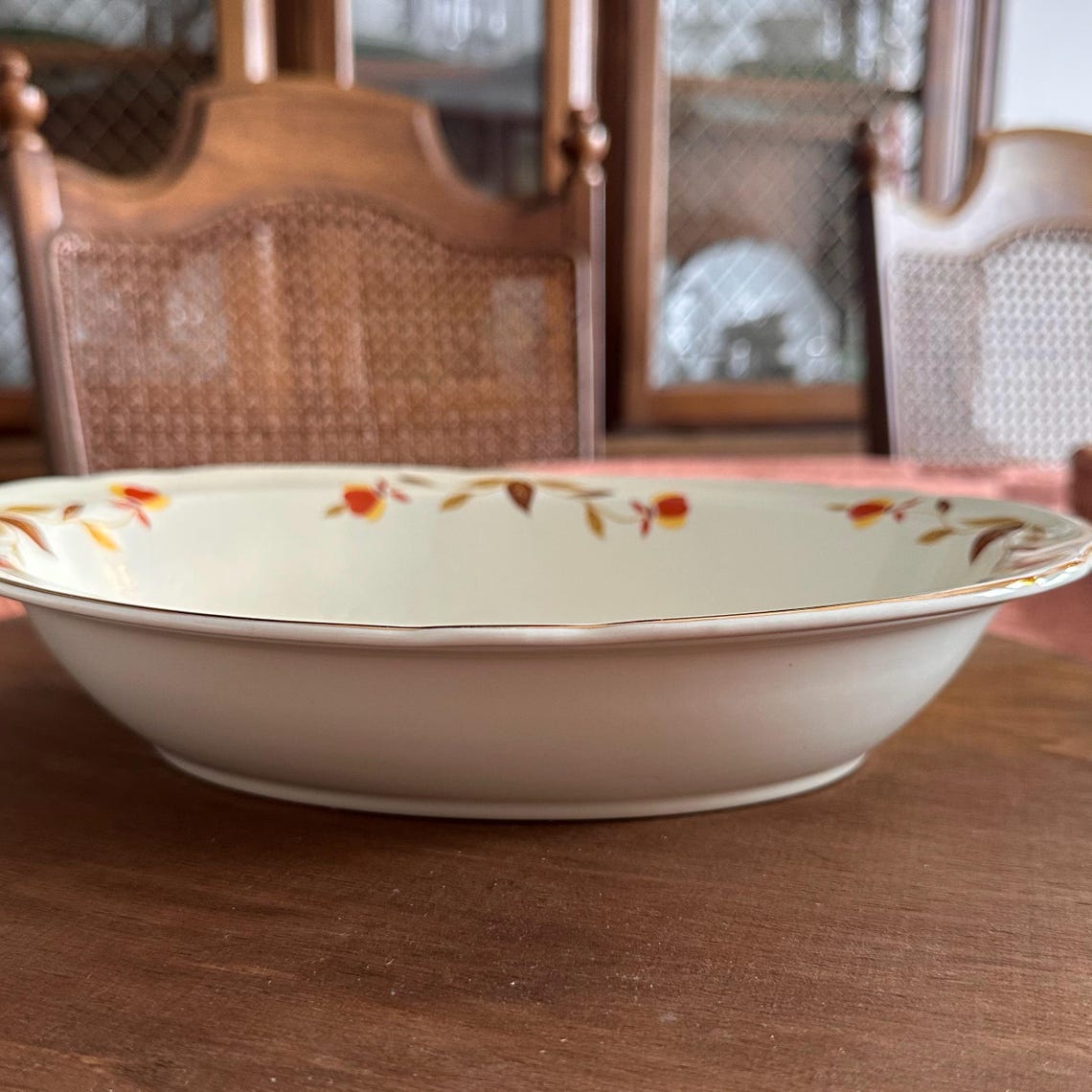 1950s Mary Dunbar Collection, Jewel Autumn Leaf, 10.5” Oval Serving ...