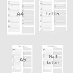 Printable/digital Fillable Half-hour Planner , Daily to Do List ...