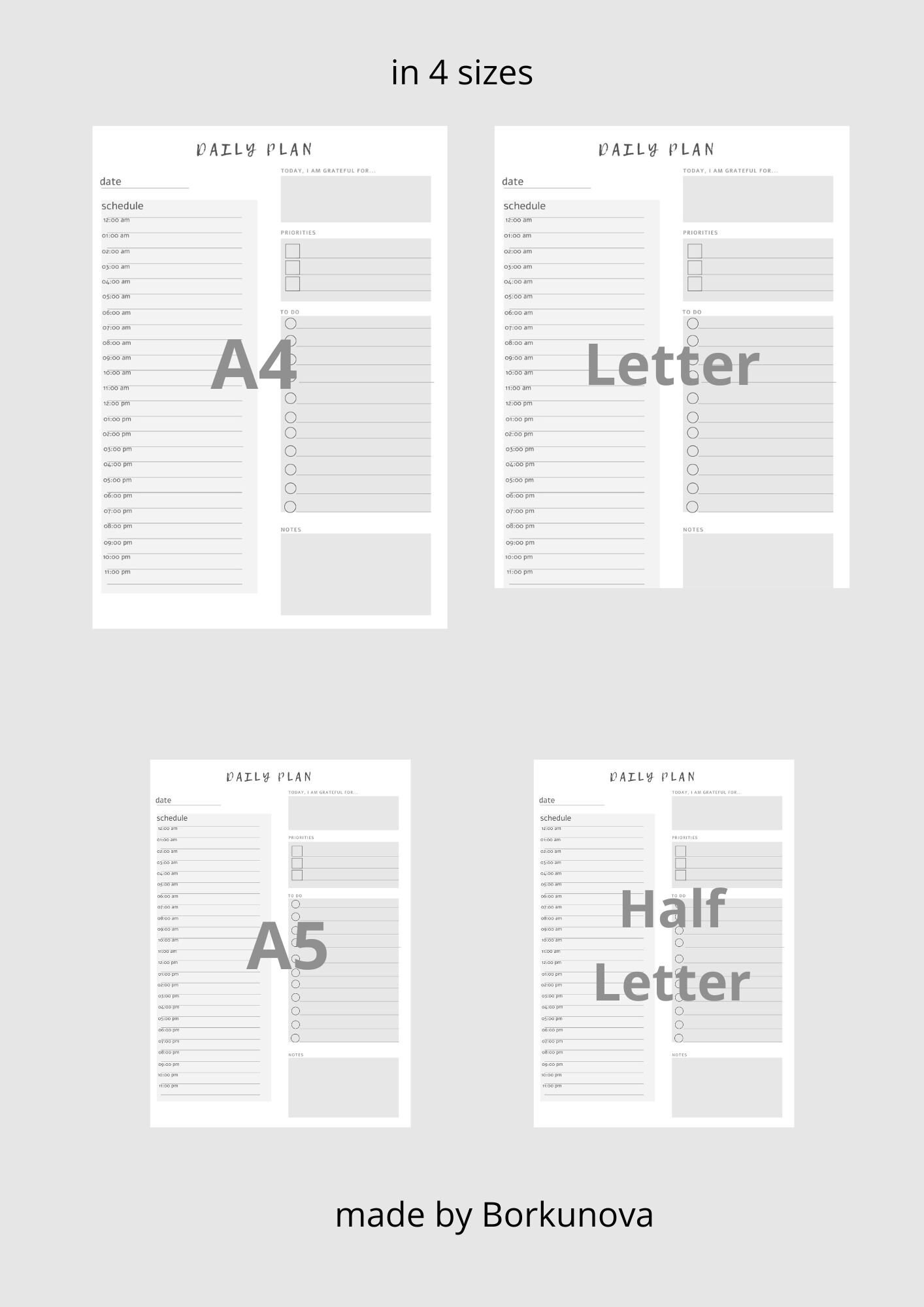 Printable/digital Fillable Half-hour Planner , Daily to Do List ...