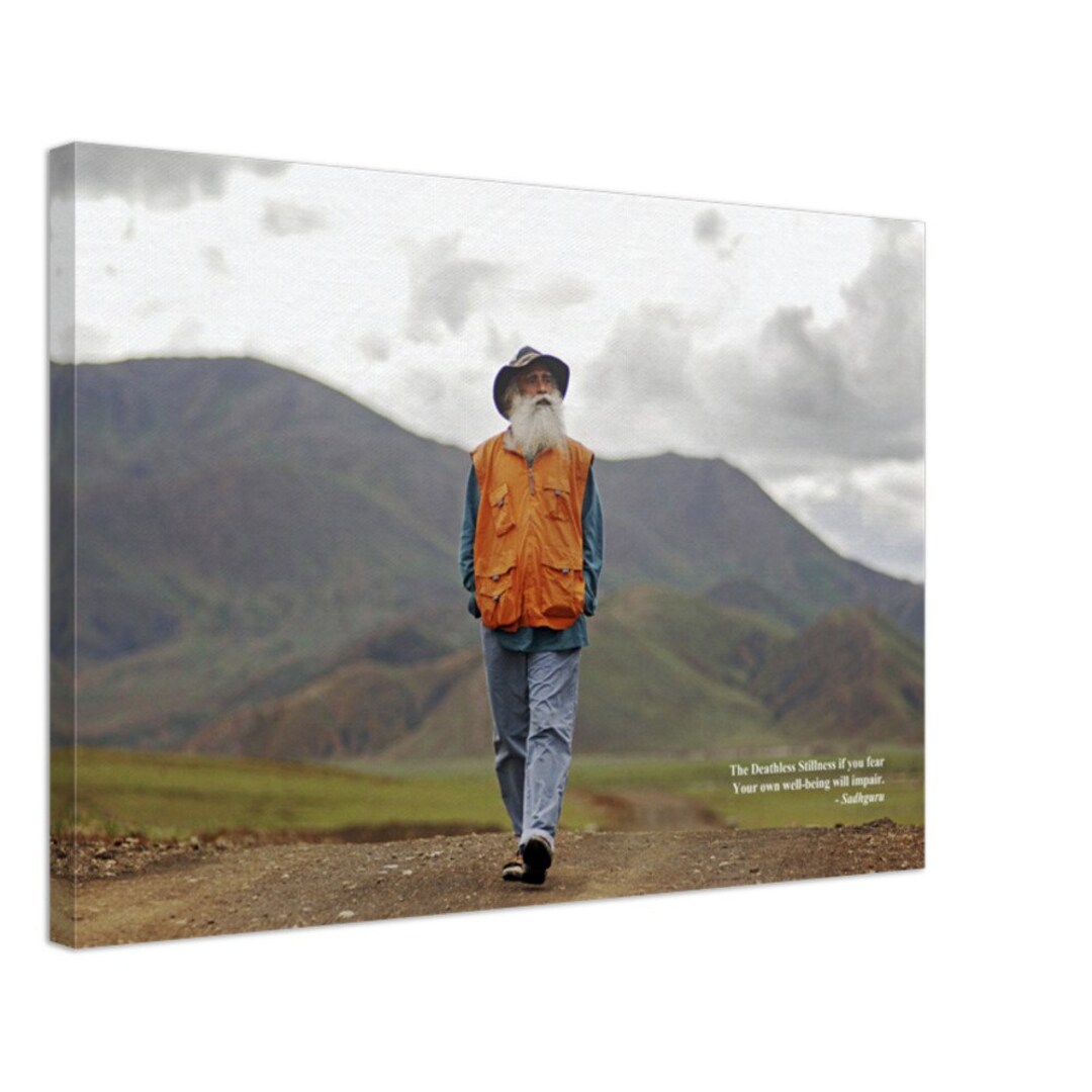 Sadhguru Canvas - 'the Valley', Isha Yoga, Sadhguru Wall Art, Sadhguru ...