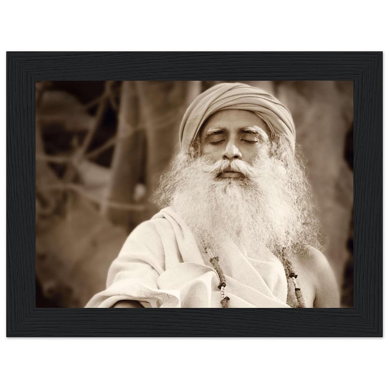 Sadhguru - ‘source’, Wood Framed - Etsy