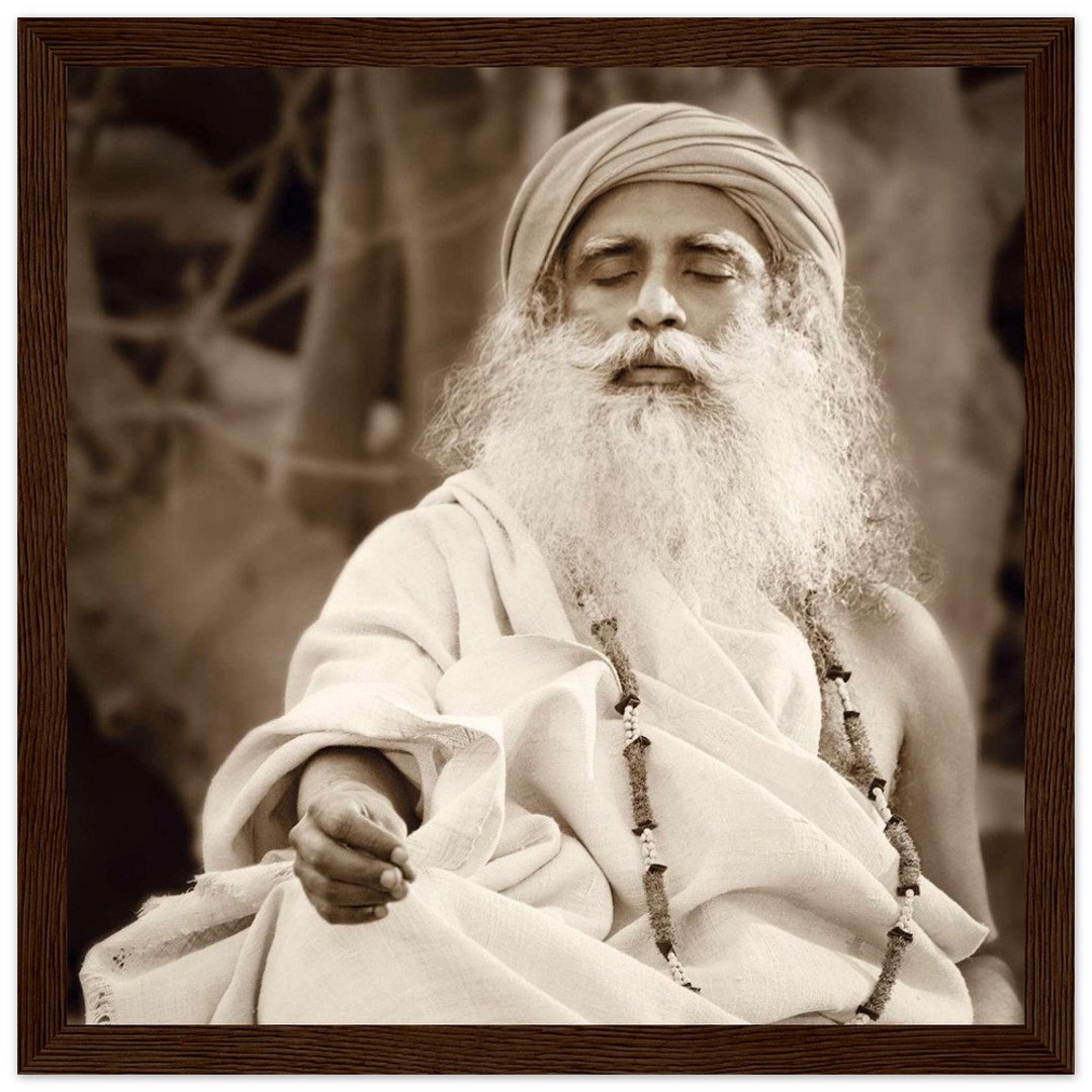 Sadhguru - ‘source’, Wood Framed - Etsy