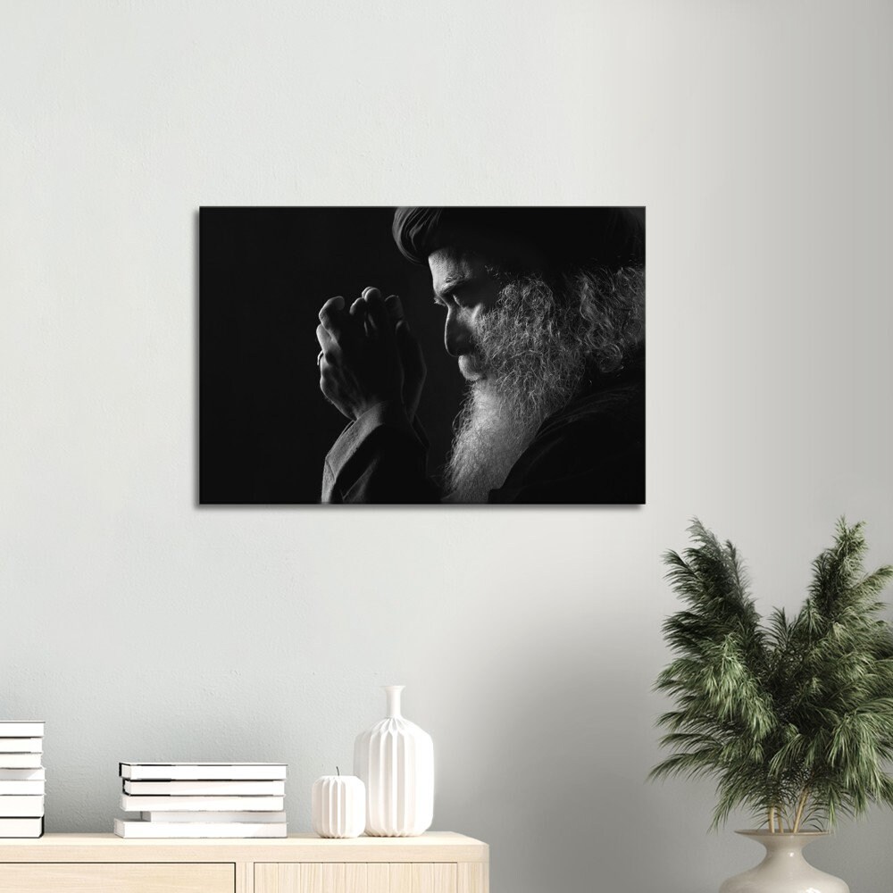 Sadhguru Canvas - ‘prayerful’, Isha Yoga, Sadhguru Wall Art, Sadhguru ...