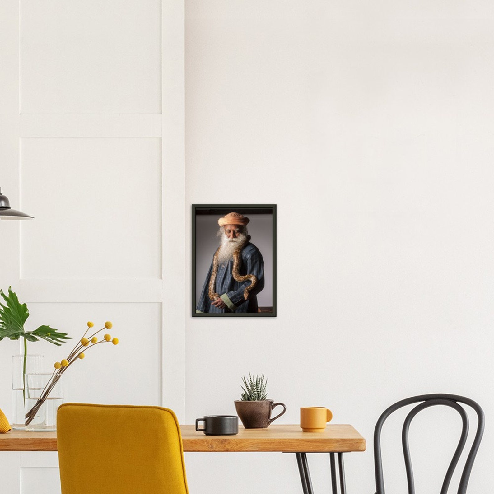 Sadhguru - 'serpents Peace', Metal Framed Poster, Premium Matte Paper ...