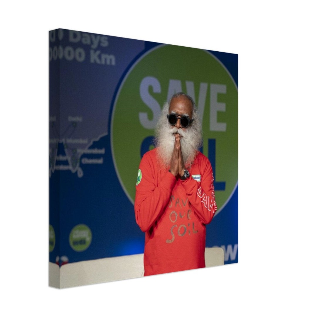 Sadhguru - ‘namaskaram Everybody’, Canvas, Isha Yoga, Sadhguru Wall Art ...