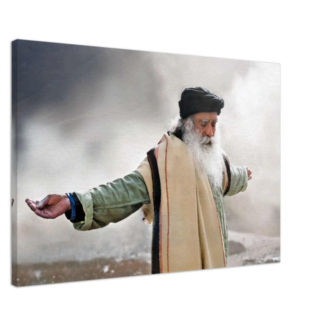 Sadhguru - Kailash Wind, Canvas, Isha Yoga, Sadhguru Wall Art, Multiple ...