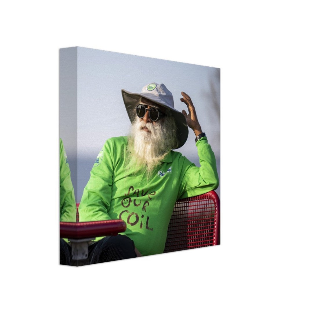 Sadhguru - ‘save Soil’, Canvas, Isha Yoga, Sadhguru Wall Art, Sadhguru ...