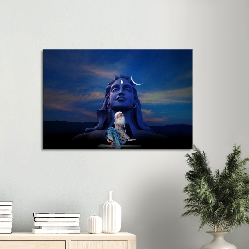 Sadhguru Canvas | 'mahashivratri' | Adiyogi Wall Art | Shiva Art - Etsy
