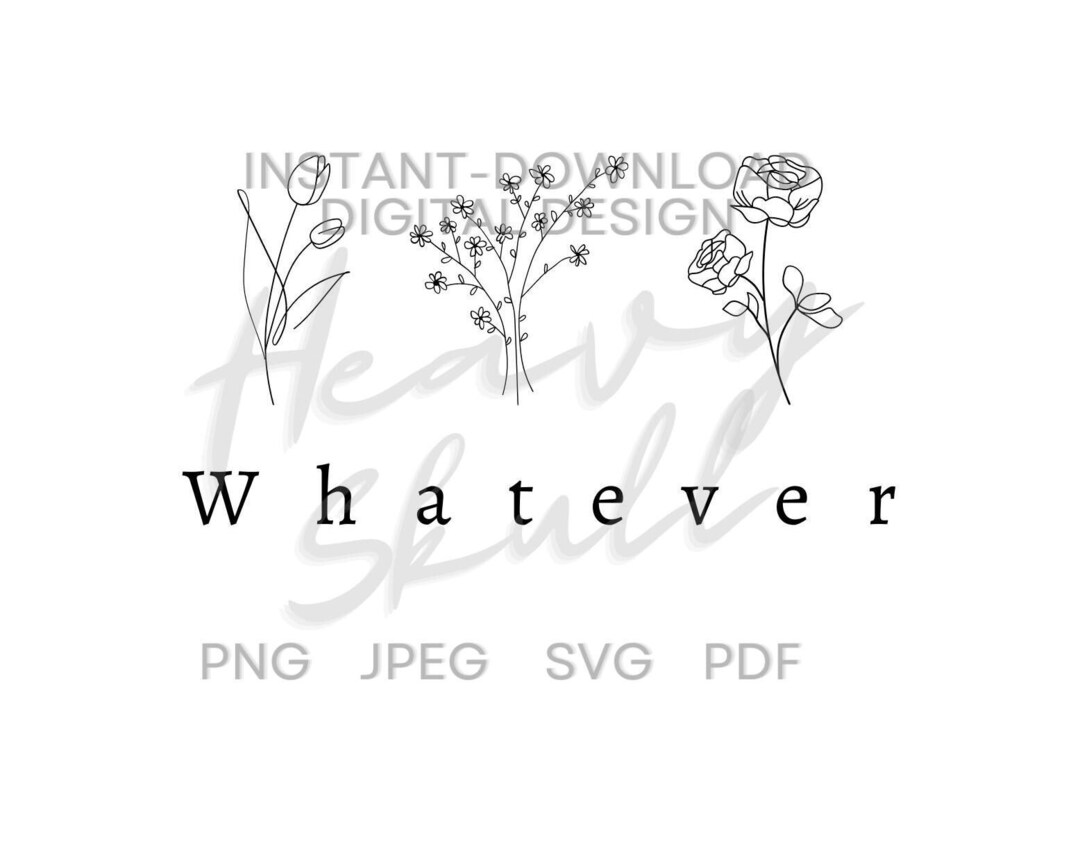 Simple Flower Digital Graphic Design Whatever - Etsy
