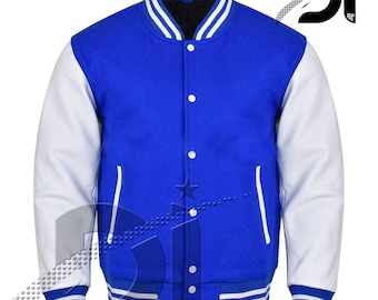 Wool Royal Blue Varsity Jacket - Etsy