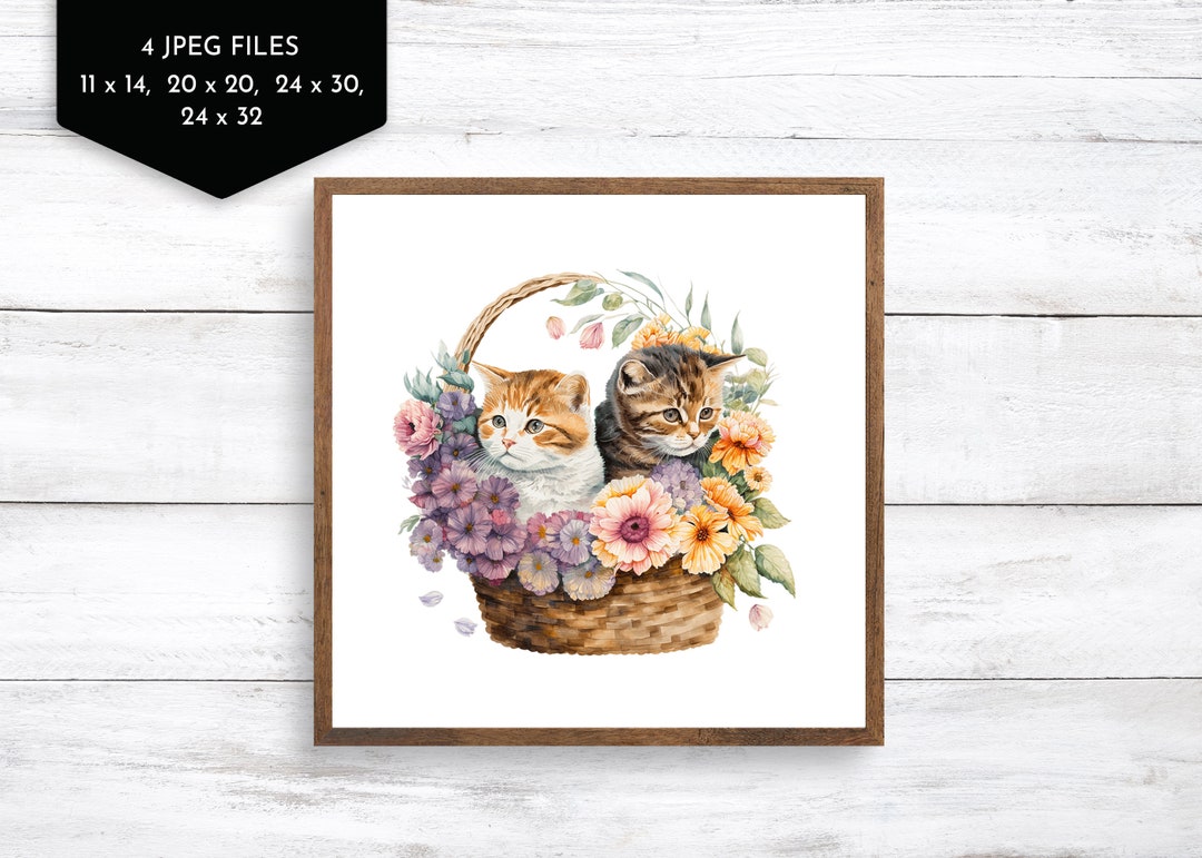 Kitten Wall Art Cat Wall Art Cat Wall Art Décor Cat - Etsy