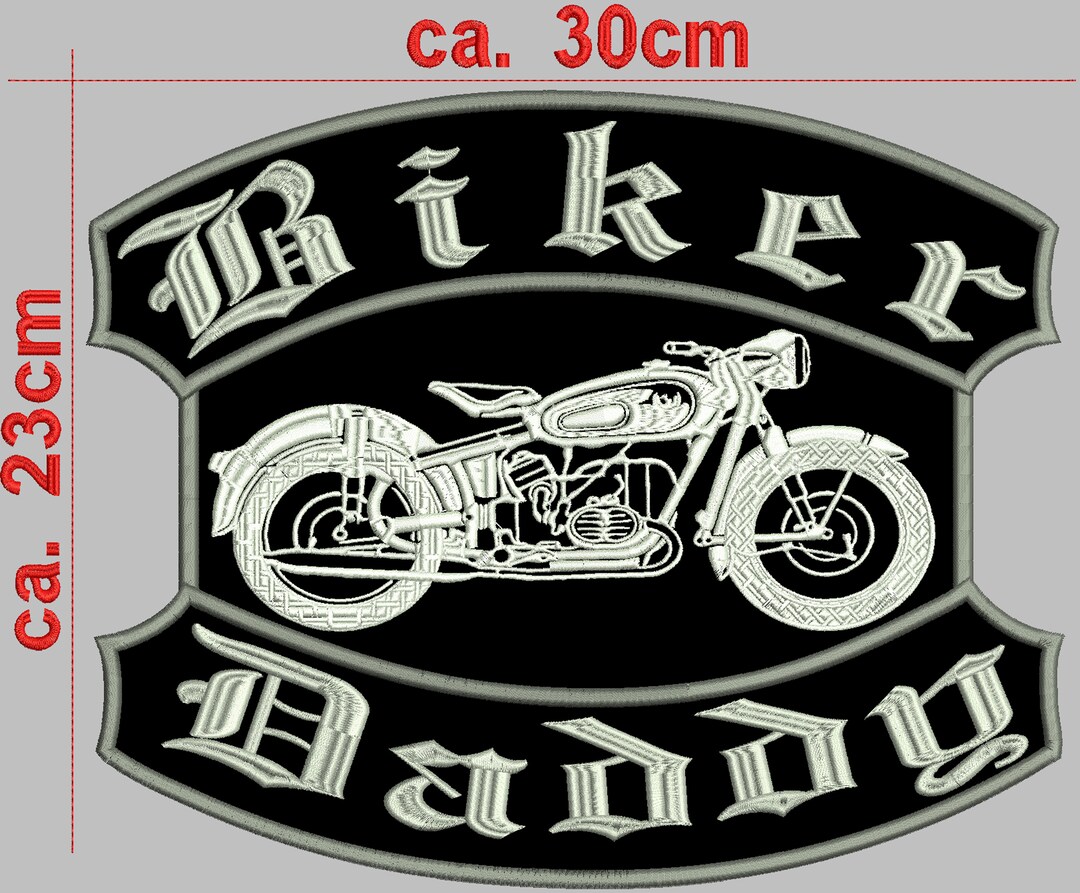 Biker Daddy Patch Patch 30 X 23 Cm - Etsy Sweden