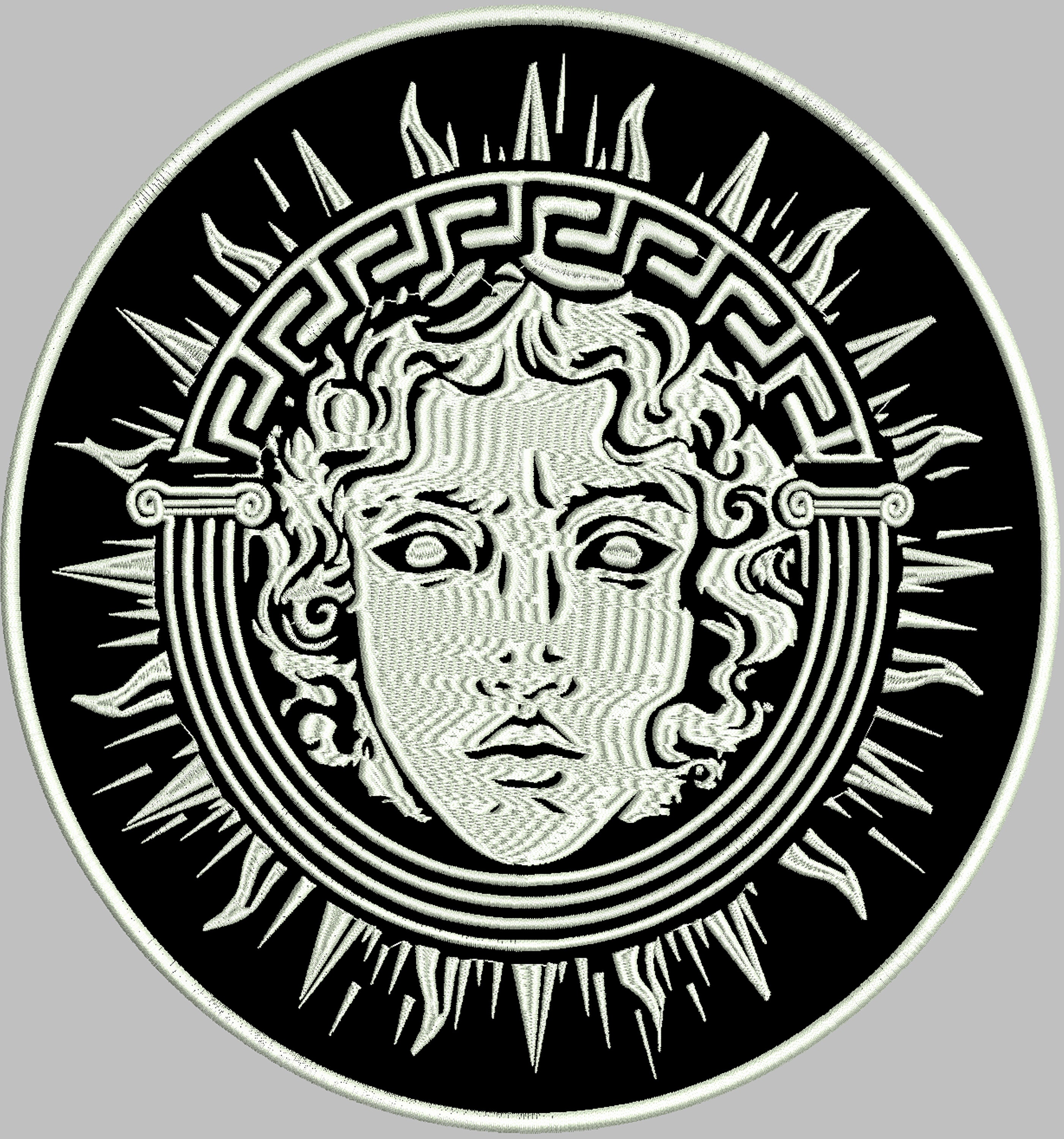 VIKING BLACK SUN Patch Patch Diameter 25 Cm Black Sun - Etsy