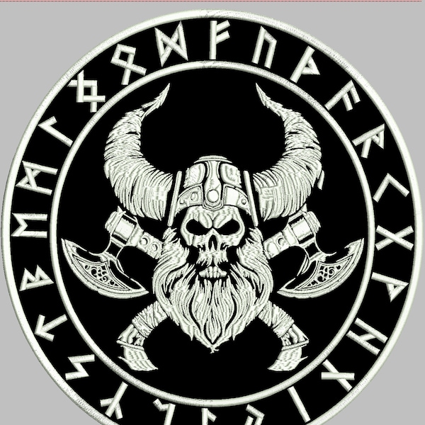 Viking Head Patch - Etsy
