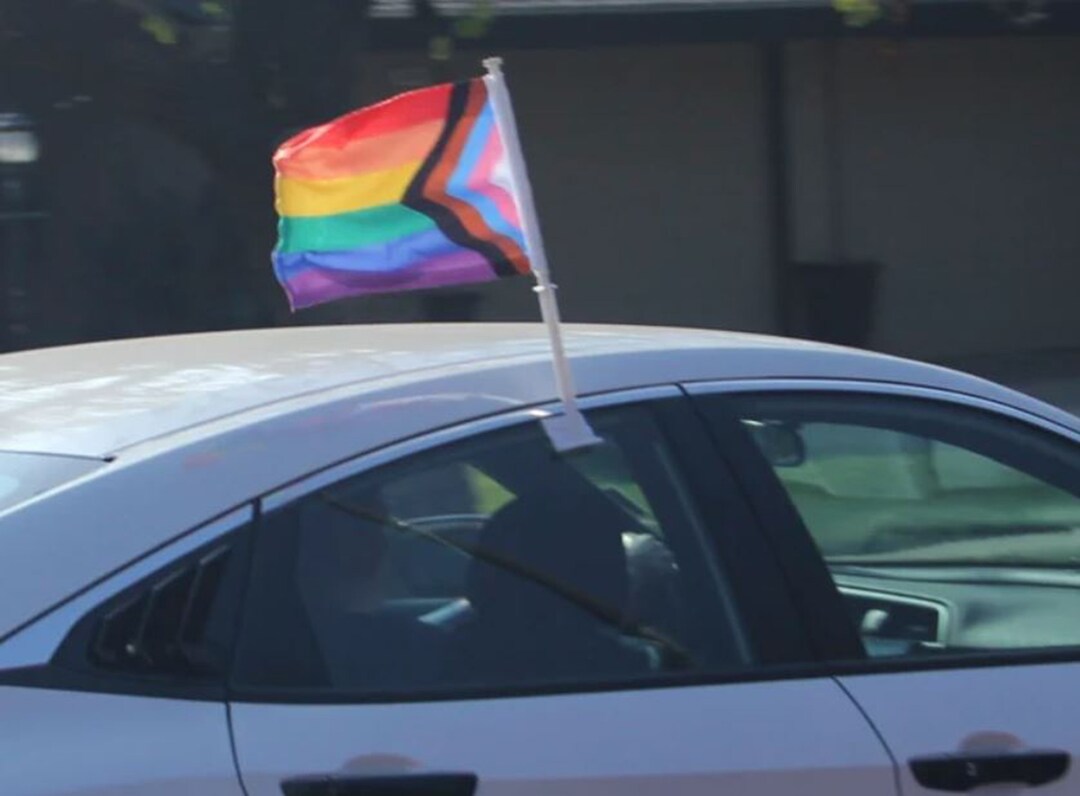 Official Progressive Pride Car Flags Progress Pride Rainbow Car Window ...