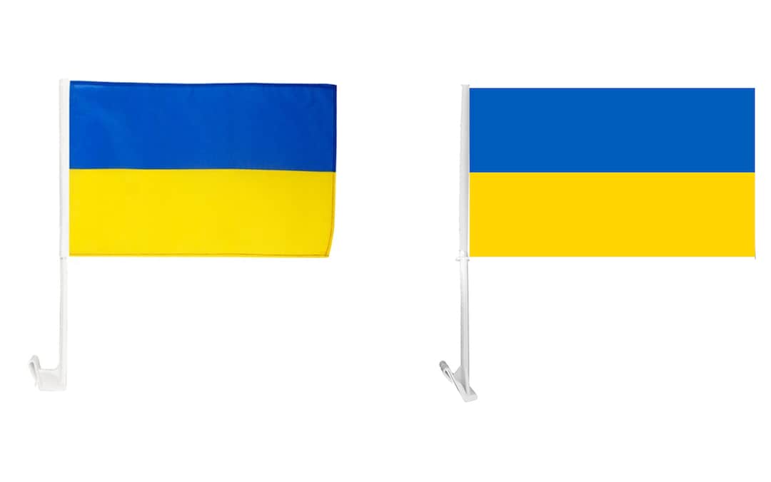 Ukraine Car Flags X2 With Plastic Window Stem Fits All Car Types-pack ...