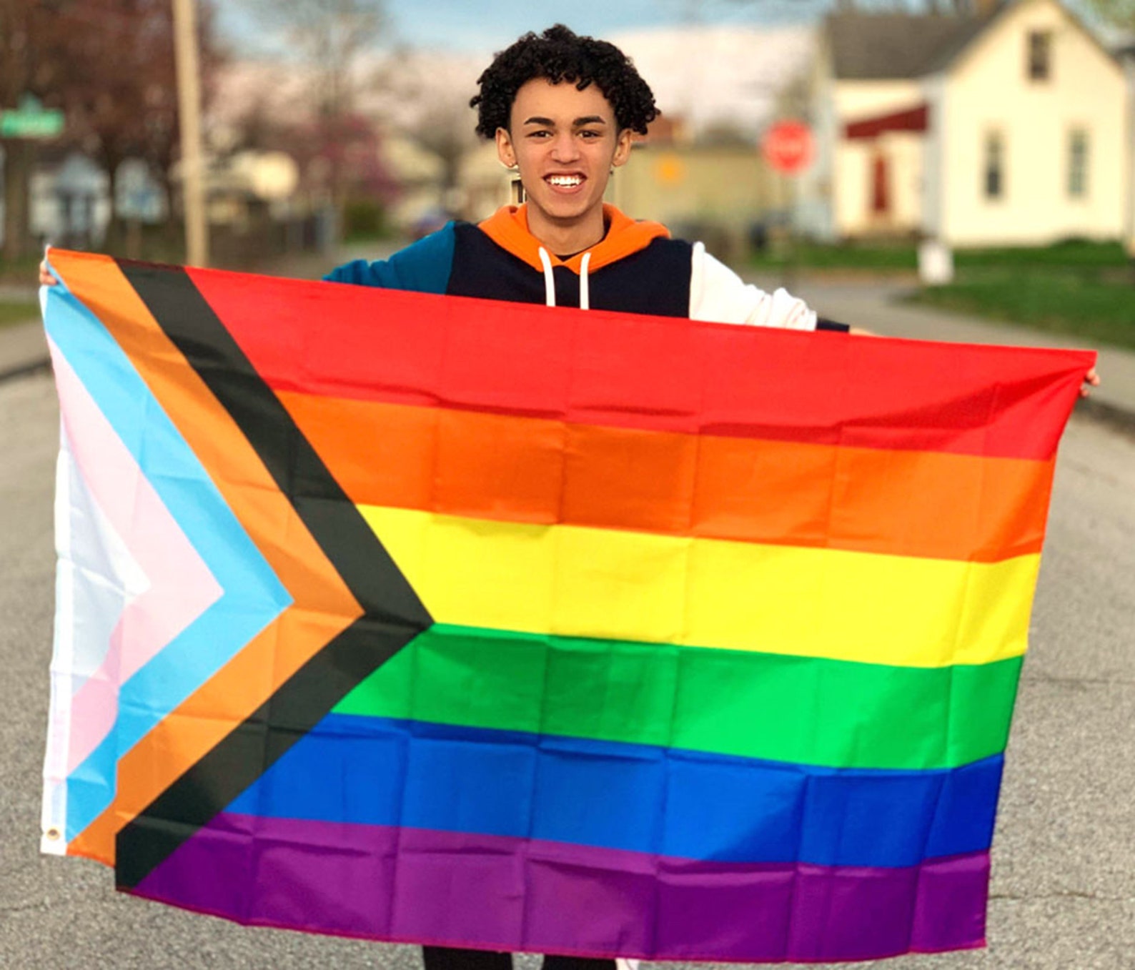 Progress Pride Flag - Official LGBTQ+ Banner, Rainbow Colors - Etsy UK