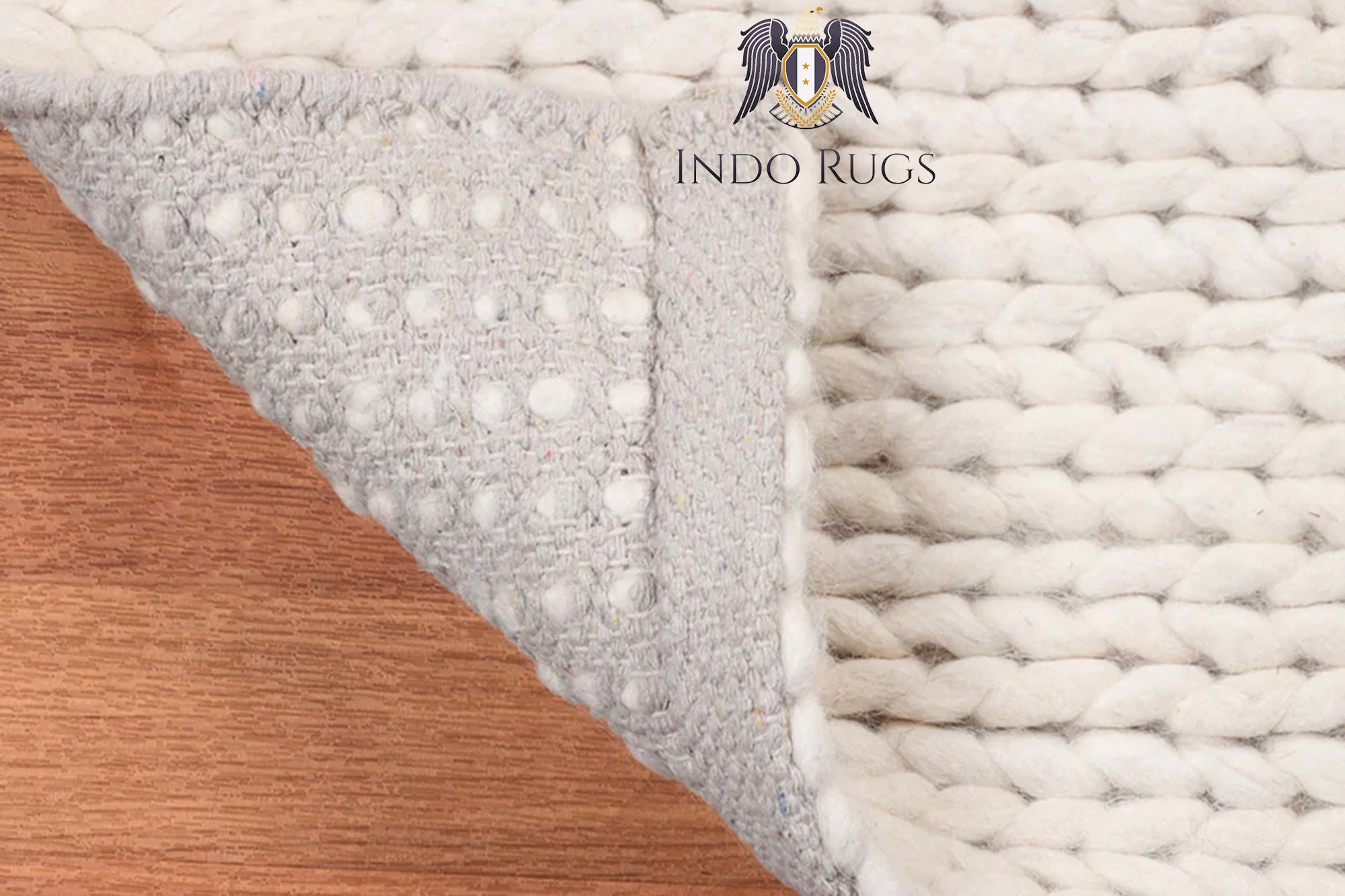 Hand Knotted Chunky Wool Rug Make to Order Custom Rug off White Ivory ...