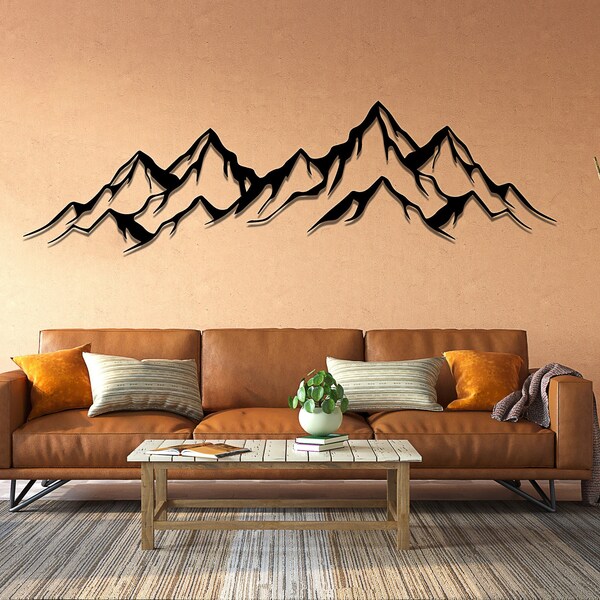 Modern Mountain View Wall Art - Etsy