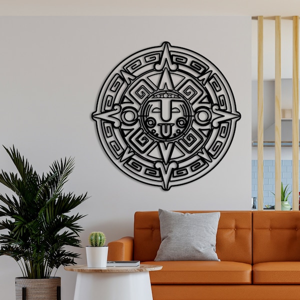 Metal Wall Art Aztec Calendar - Etsy