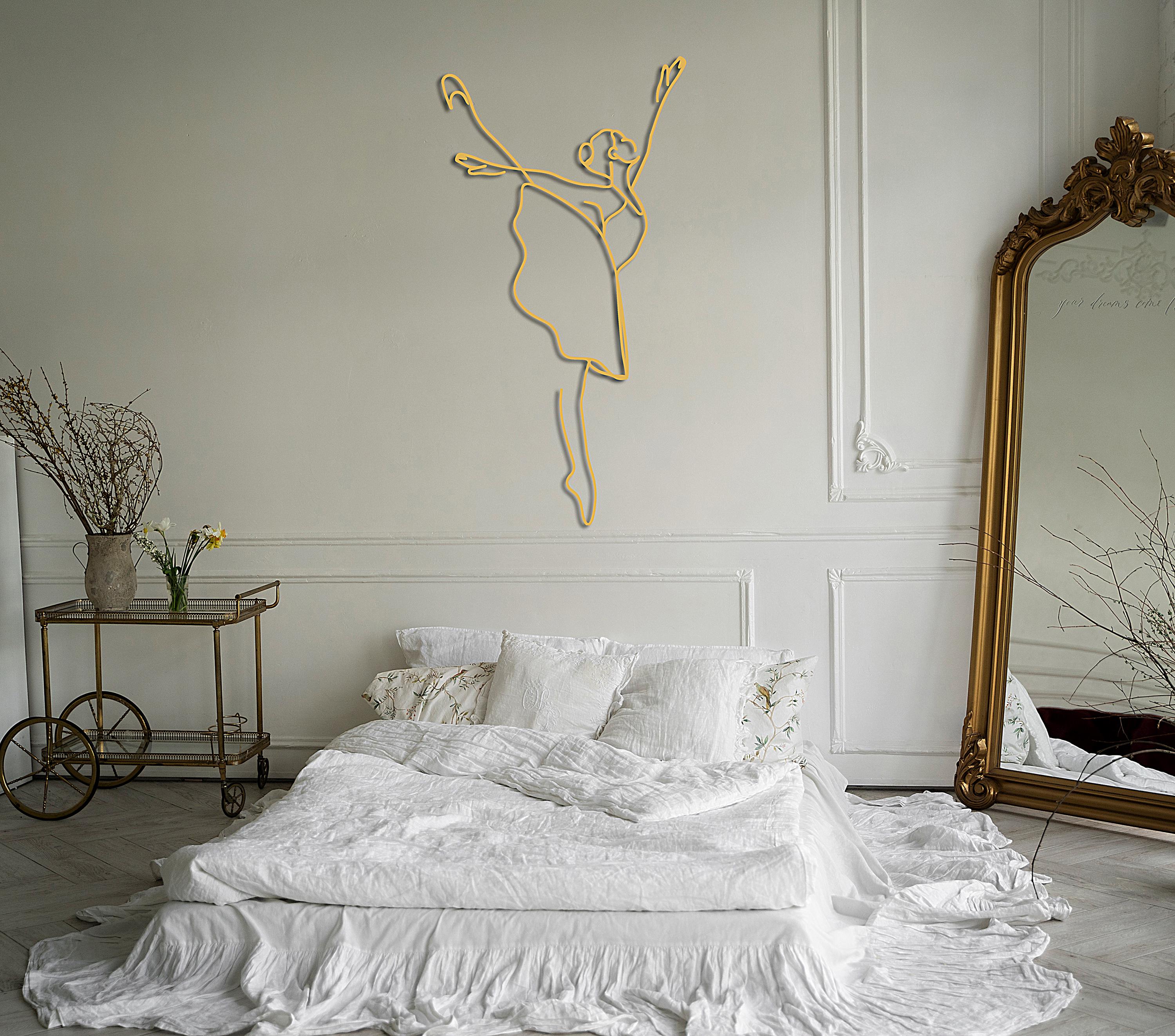 Metal Ballerina Wall Art – Single Line Ballet Sculpture - Etsy