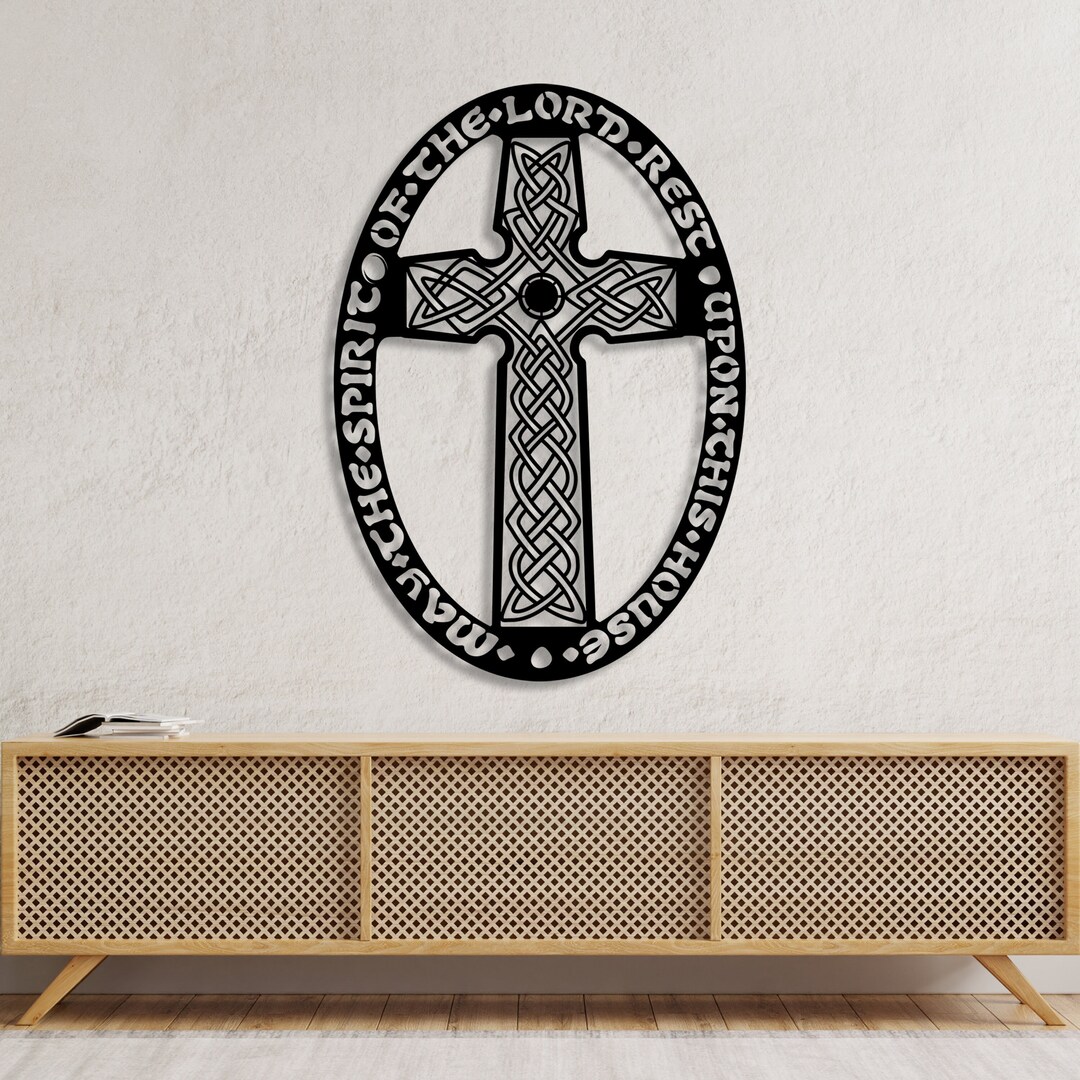 God Bless Metal Wall Decor, Crusader Wall Decoration, Religious Metal ...