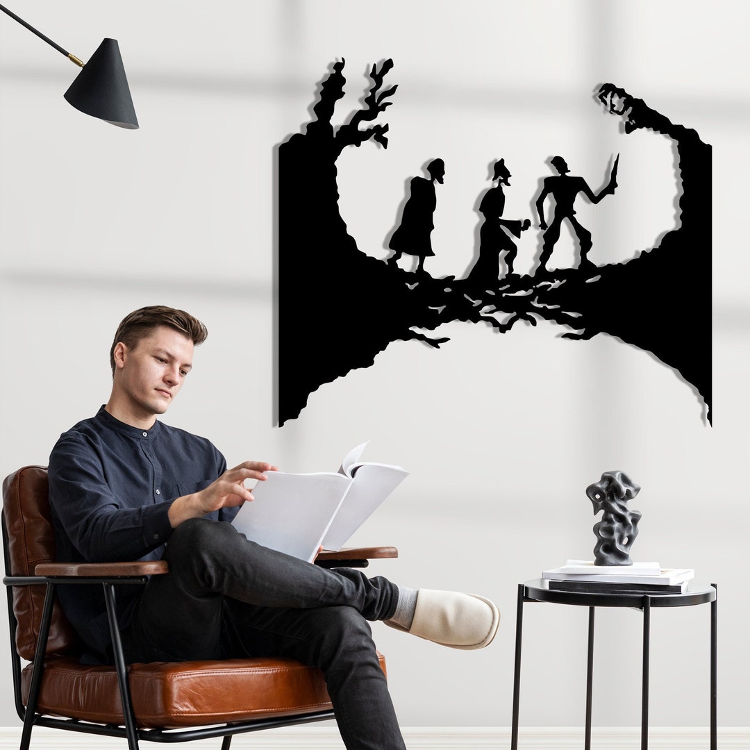 The Tale of the Tree Brother Metal Wall Decor, Living Room Metal Wall ...