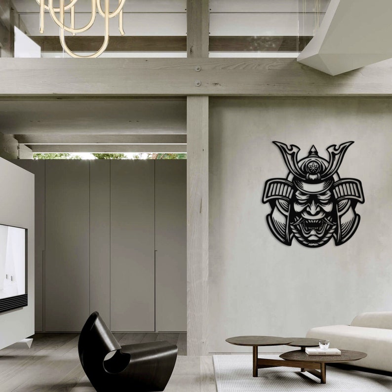 Samurai Warrior Metal Wall Art: Japanese Decor, Valentine's Gift - Etsy