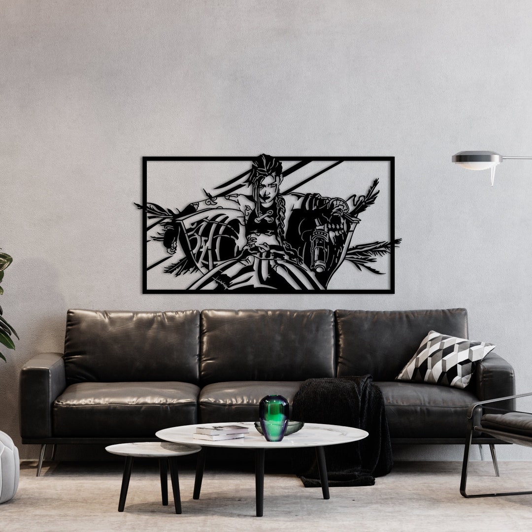 Jinx Cartoon Wall Art League of Legends Metel Wall Decor - Etsy UK