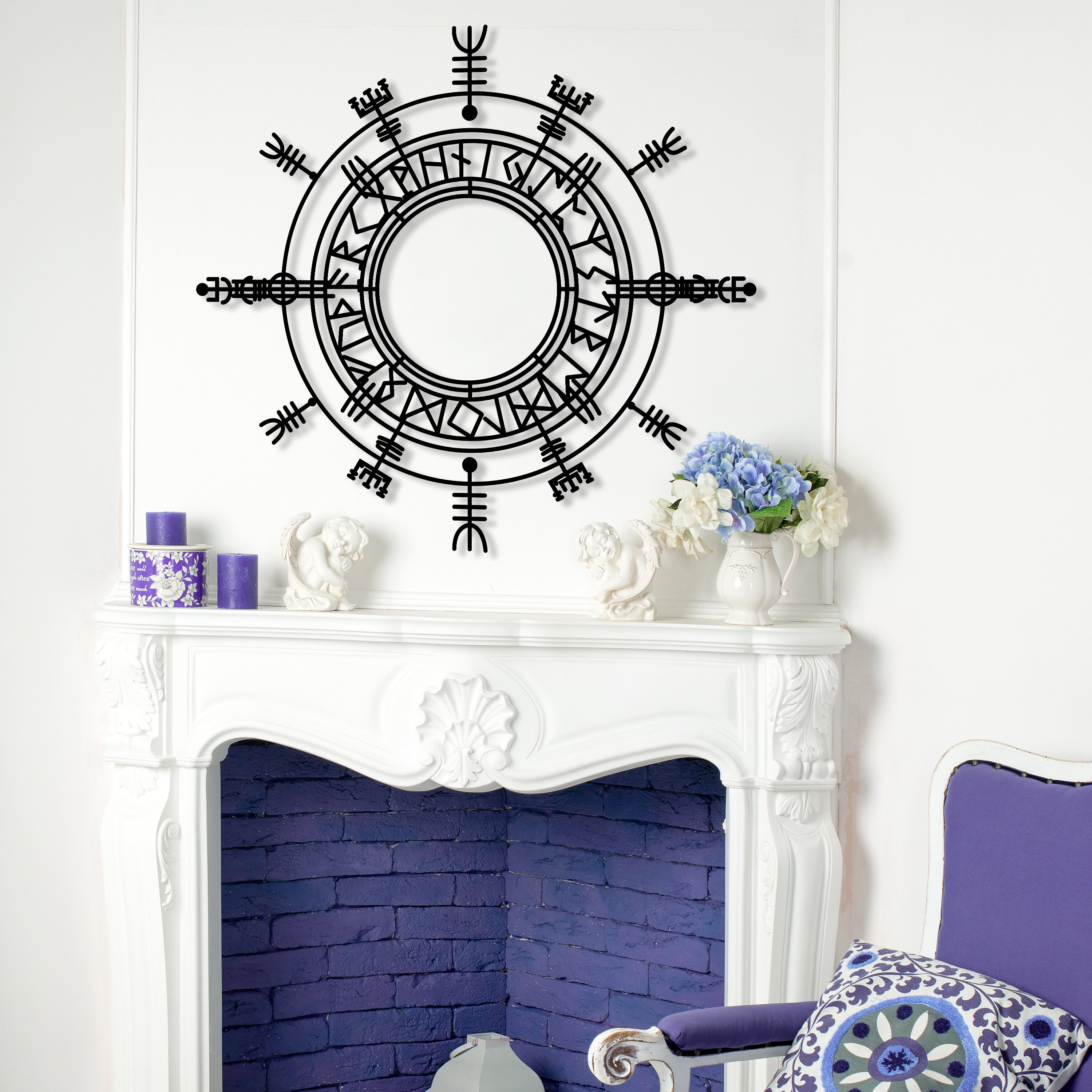 Greek Mythological Calendar Metal Wall Art , Greek Mythological Compass ...