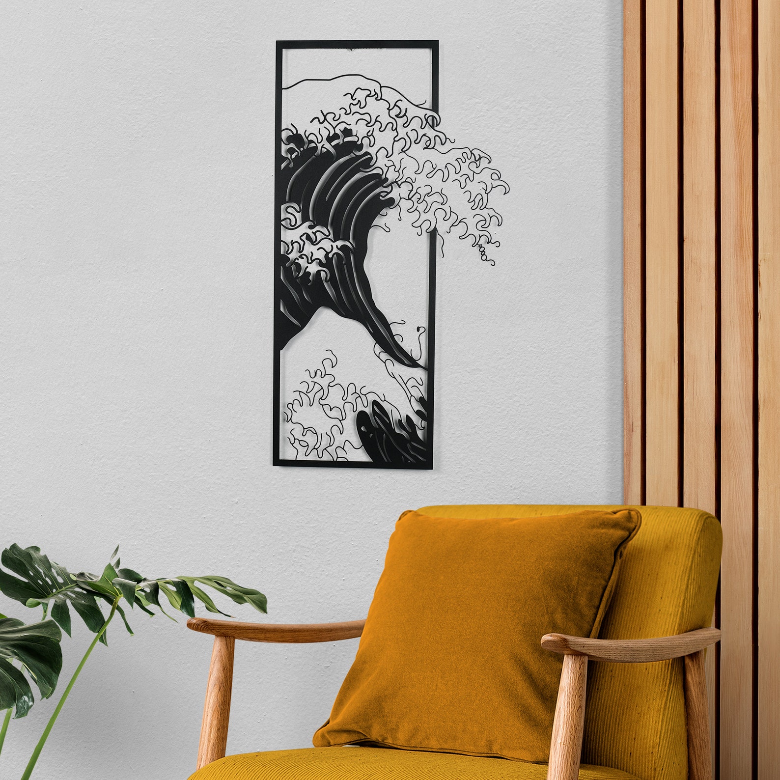 Great Wave Metal Wall Decor, Hokusai Metal Wall Art Design, the Great ...