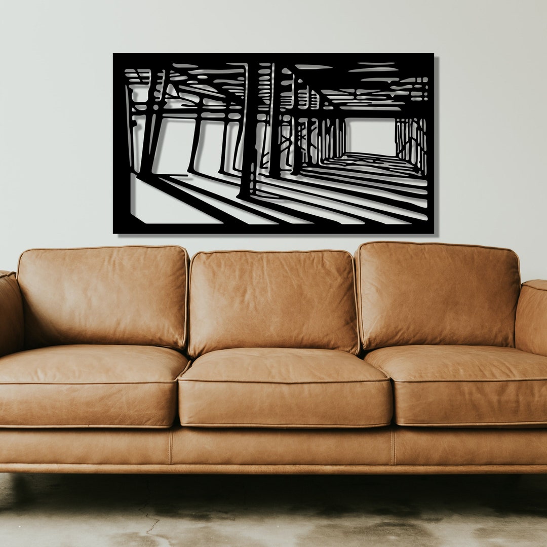 Santa Monica Pier Tunel Wall Art, Metal Wall Art, Santa Monica Beach ...